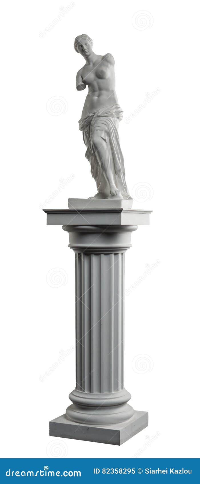 A Statue of Venus, Plaster Column Stock Image - Image of history ...