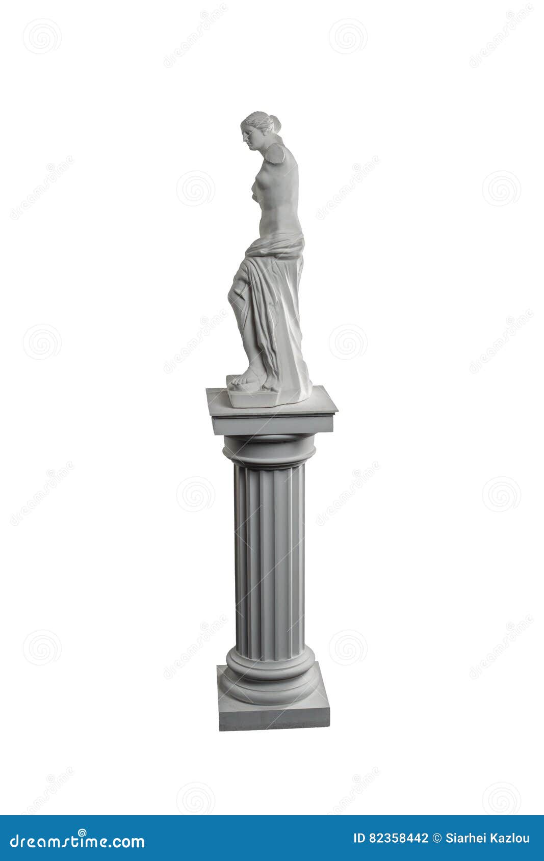A Statue of Venus, Plaster Column Stock Photo - Image of marble, girl ...