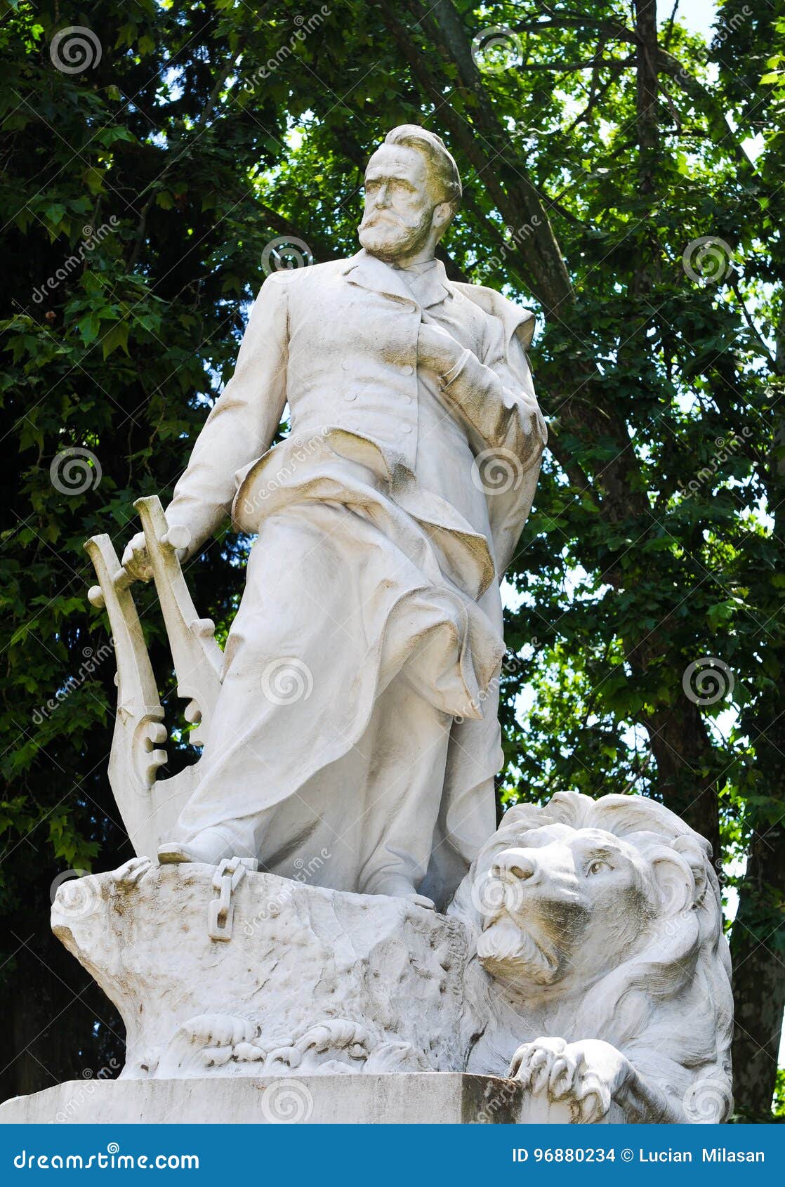 Statue of Victor Hugo stock photo. Image of sculptures - 96880234