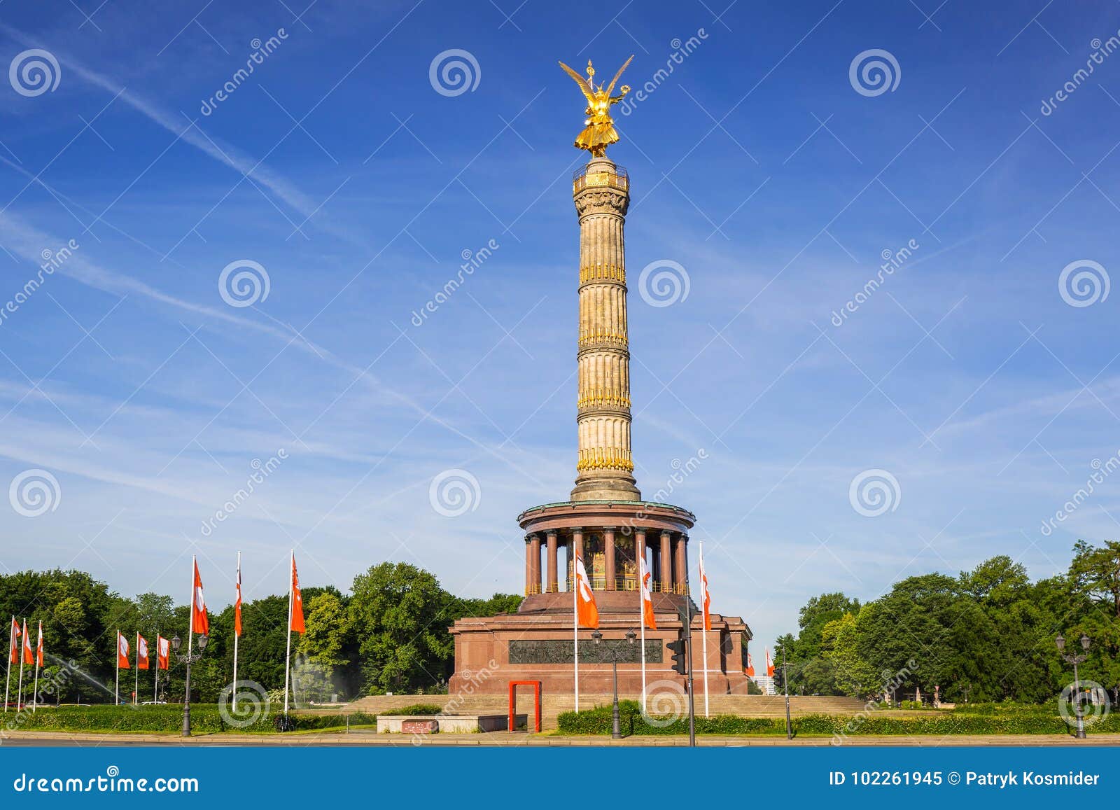 Victory Column in Berlin stock image. Image of square - 102261945