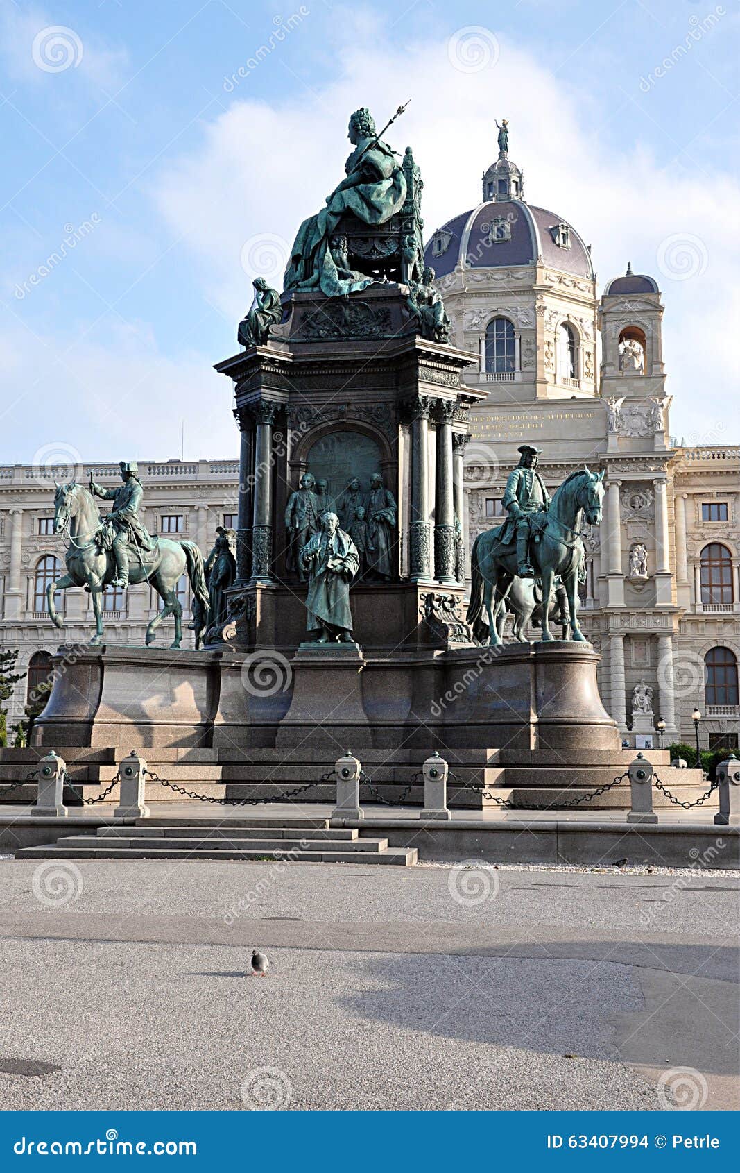 The Statue in Vienna, Austria, Europe Stock Photo - Image of roof ...