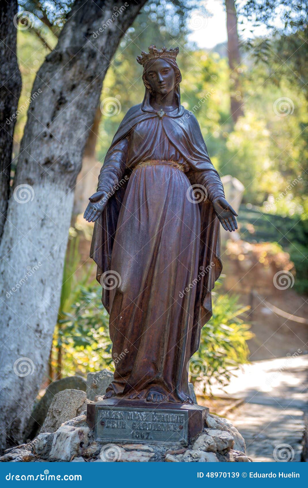 Statue of the Virgin Mary in Ephesus, in Front of Her House Stock Image ...
