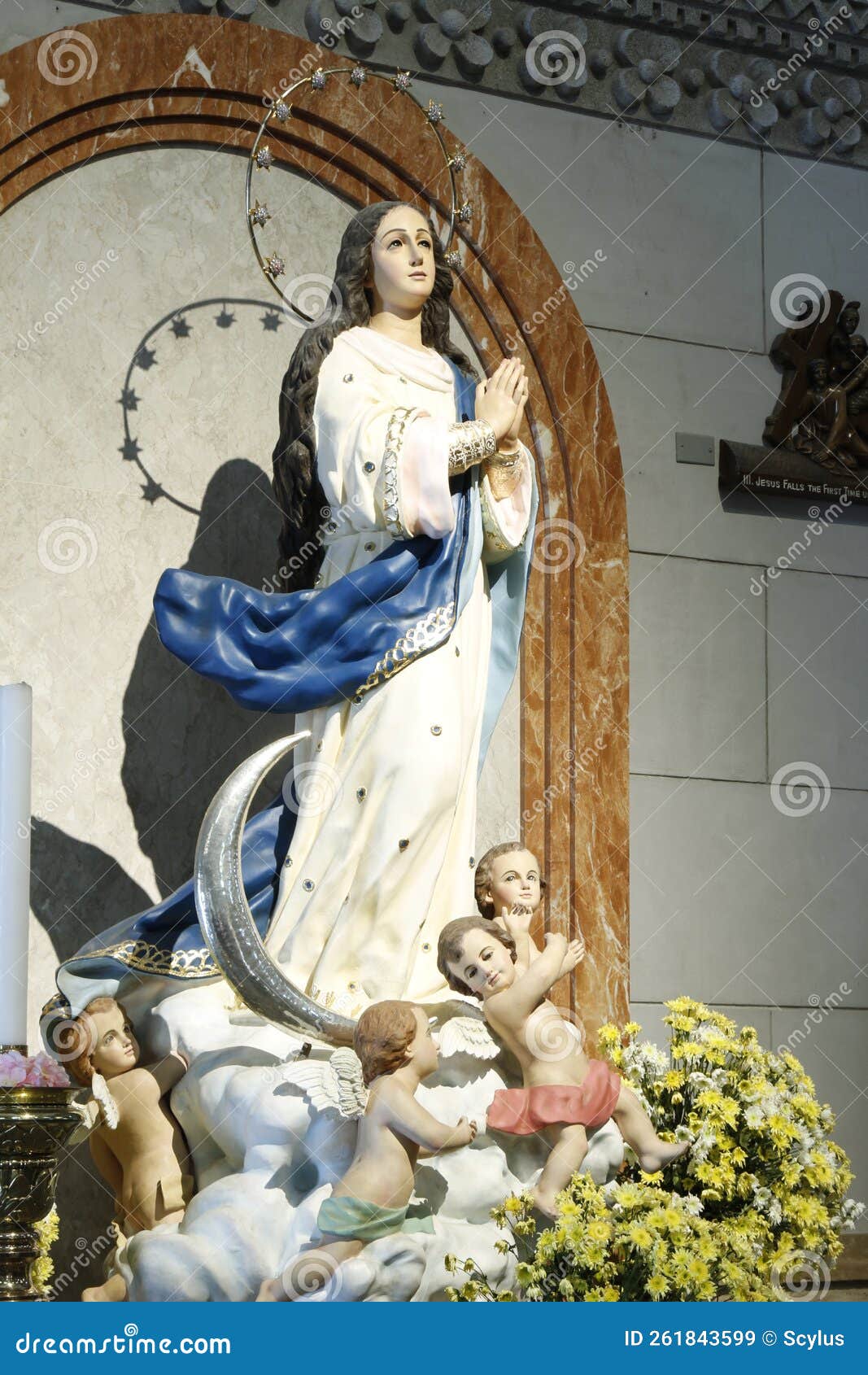 Mary Statue Philippines Virgin Mary Statue At The End Of The