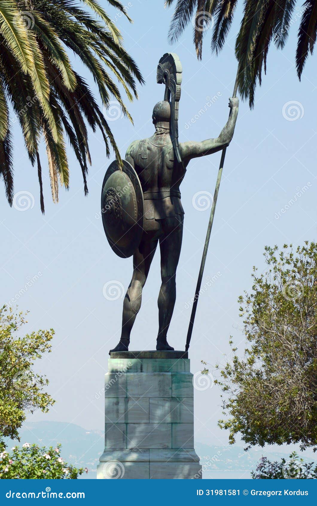 Statue Von Achilleus in Achilleions-Palast Stockbild - Bild von statue ...