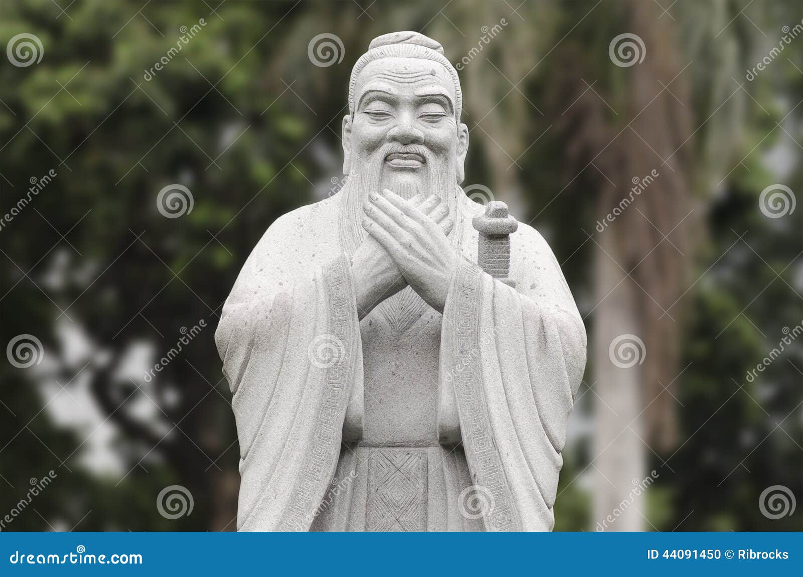 Statue von Konfuzius stockfoto. Bild von berühmt, stein - 44091450