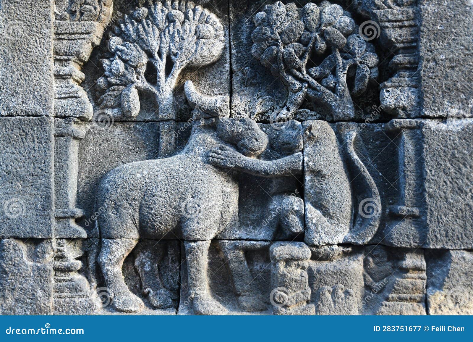 Statue Wall of Borobudur Temple, Java, Indonesia Stock Image - Image of ...