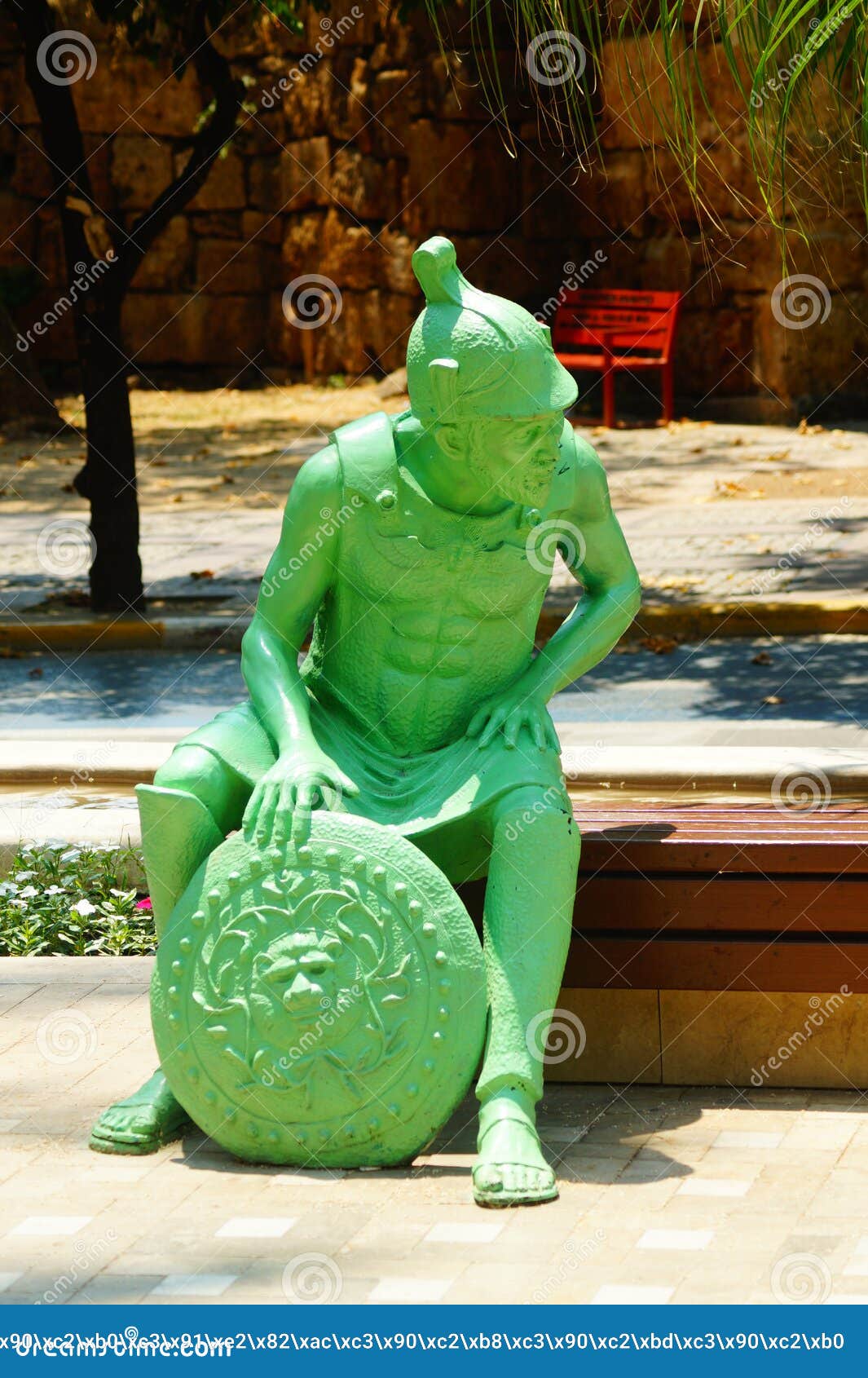 Statue of a Warrior in a Turkish Park Stock Image - Image of warrior ...