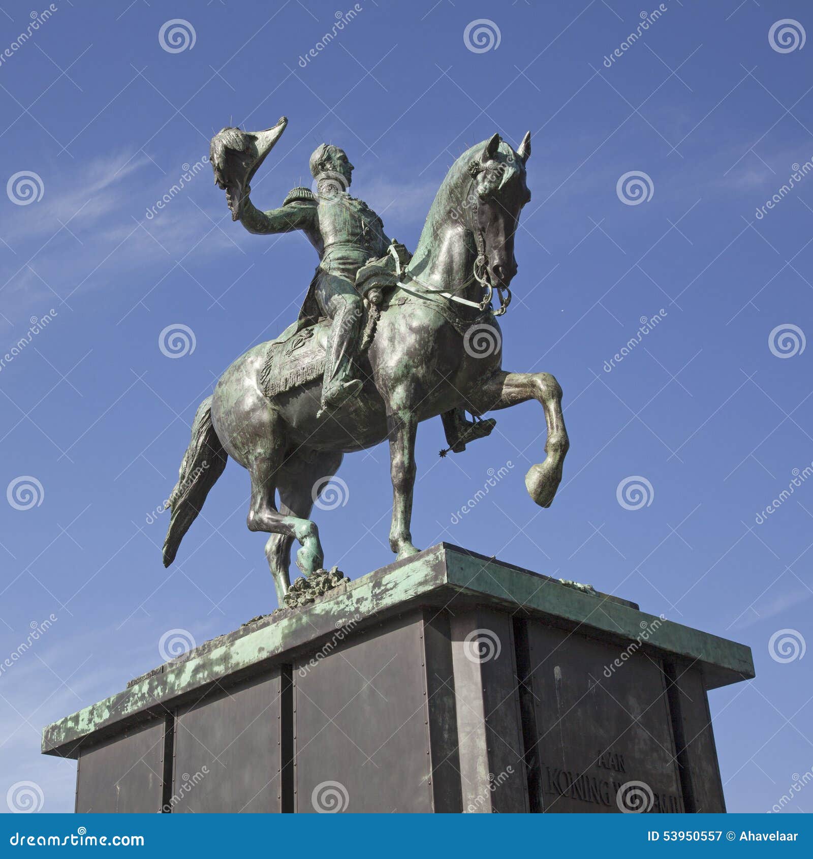 Statue of William II in the Hague Stock Image - Image of bronze ...