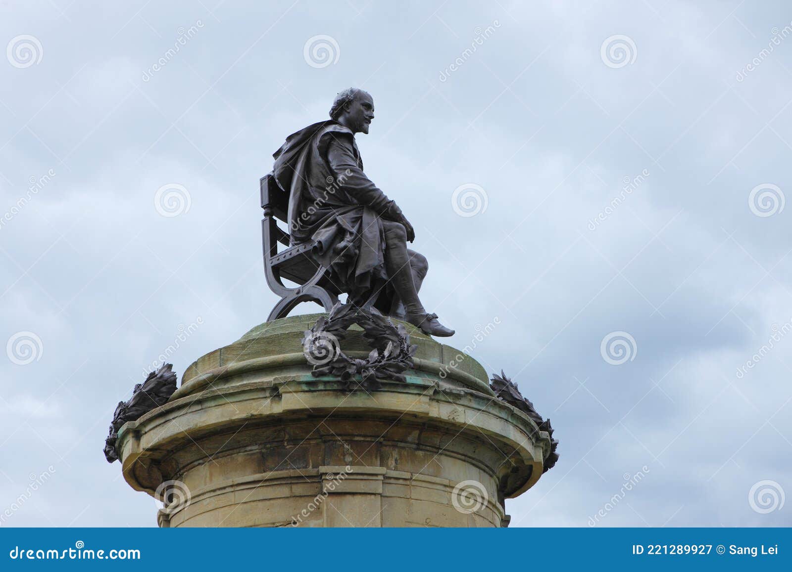 Statue Of William Shakespeare By John Quincy Adams Ward Standing In ...