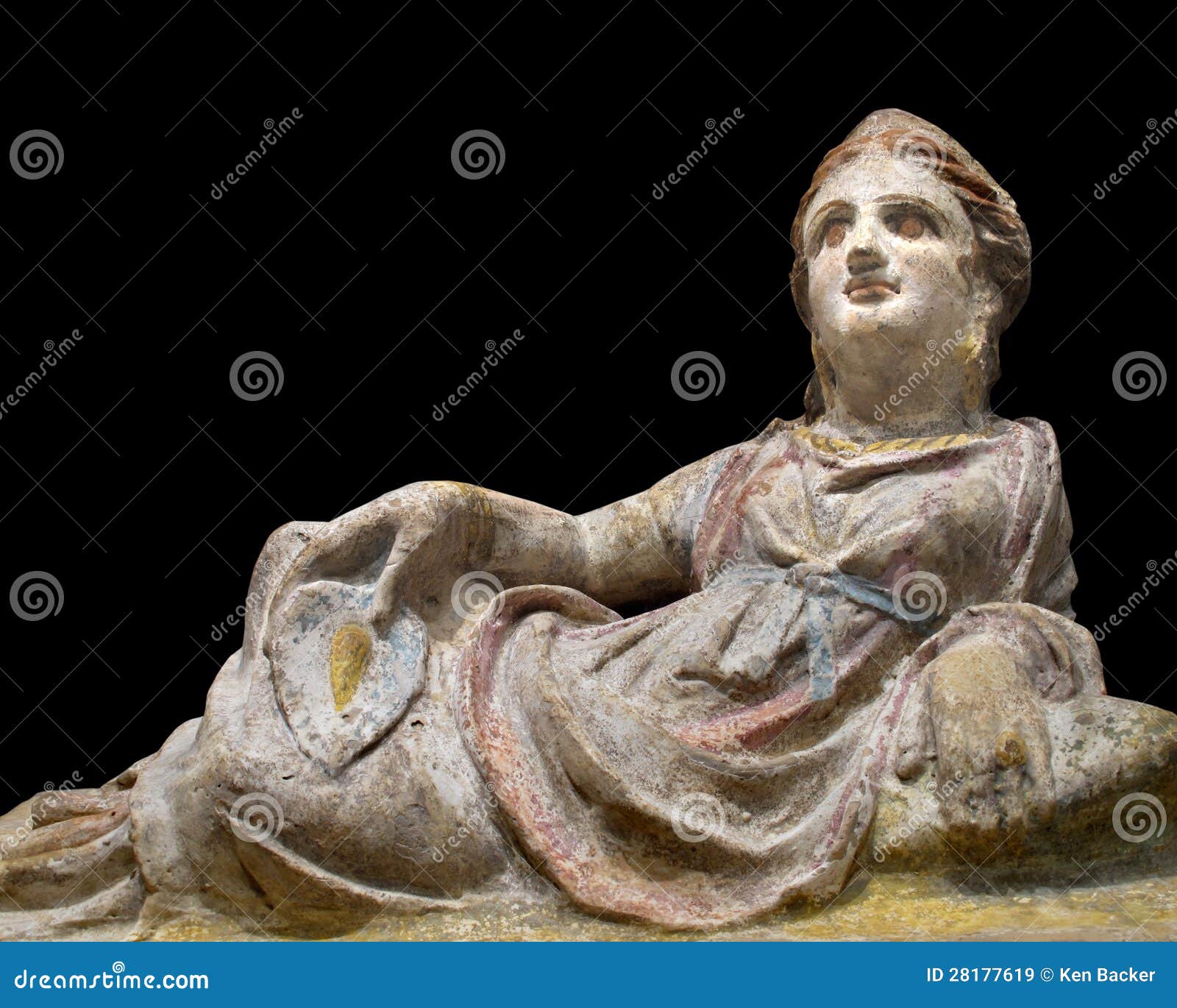 Statue of Woman Reclining Isolated. Stock Image - Image of bust ...