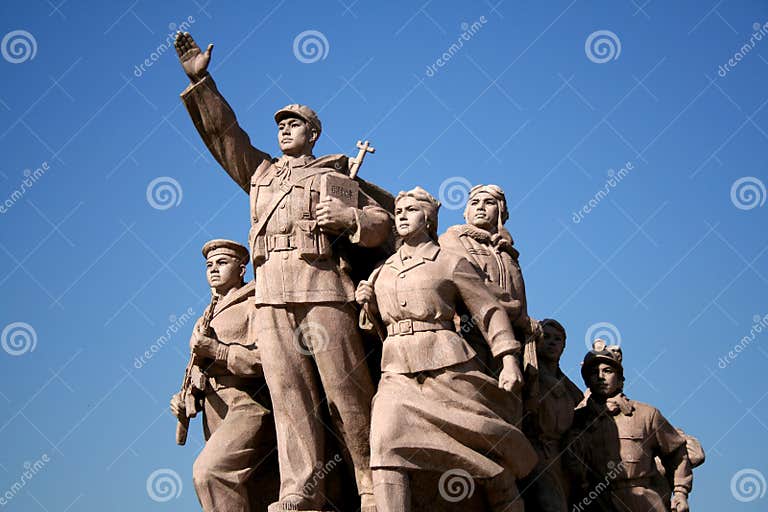 Statue of workers stock image. Image of chinese, tall - 2902749