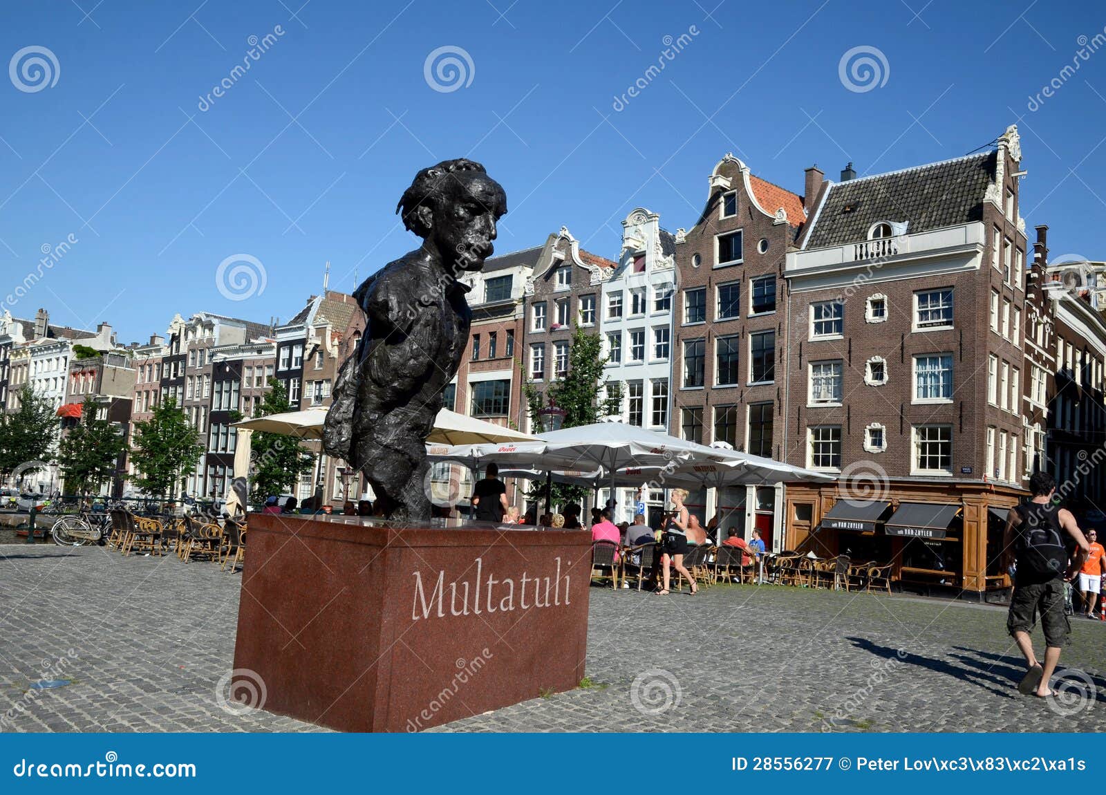 Statue of the Writer Multatuli at the Torensluis Editorial Photography ...