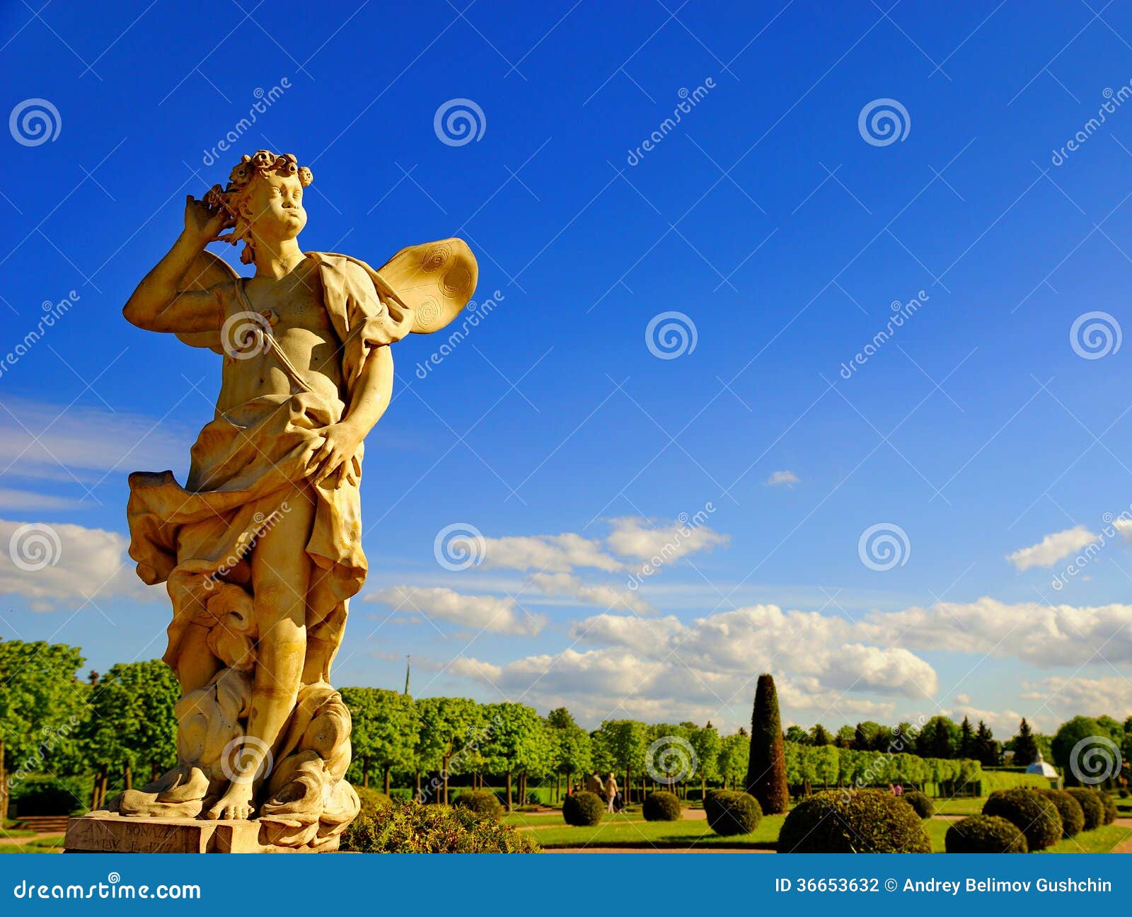 Statue of Zephyr. stock photo. Image of fantastic, inspiring - 36653632