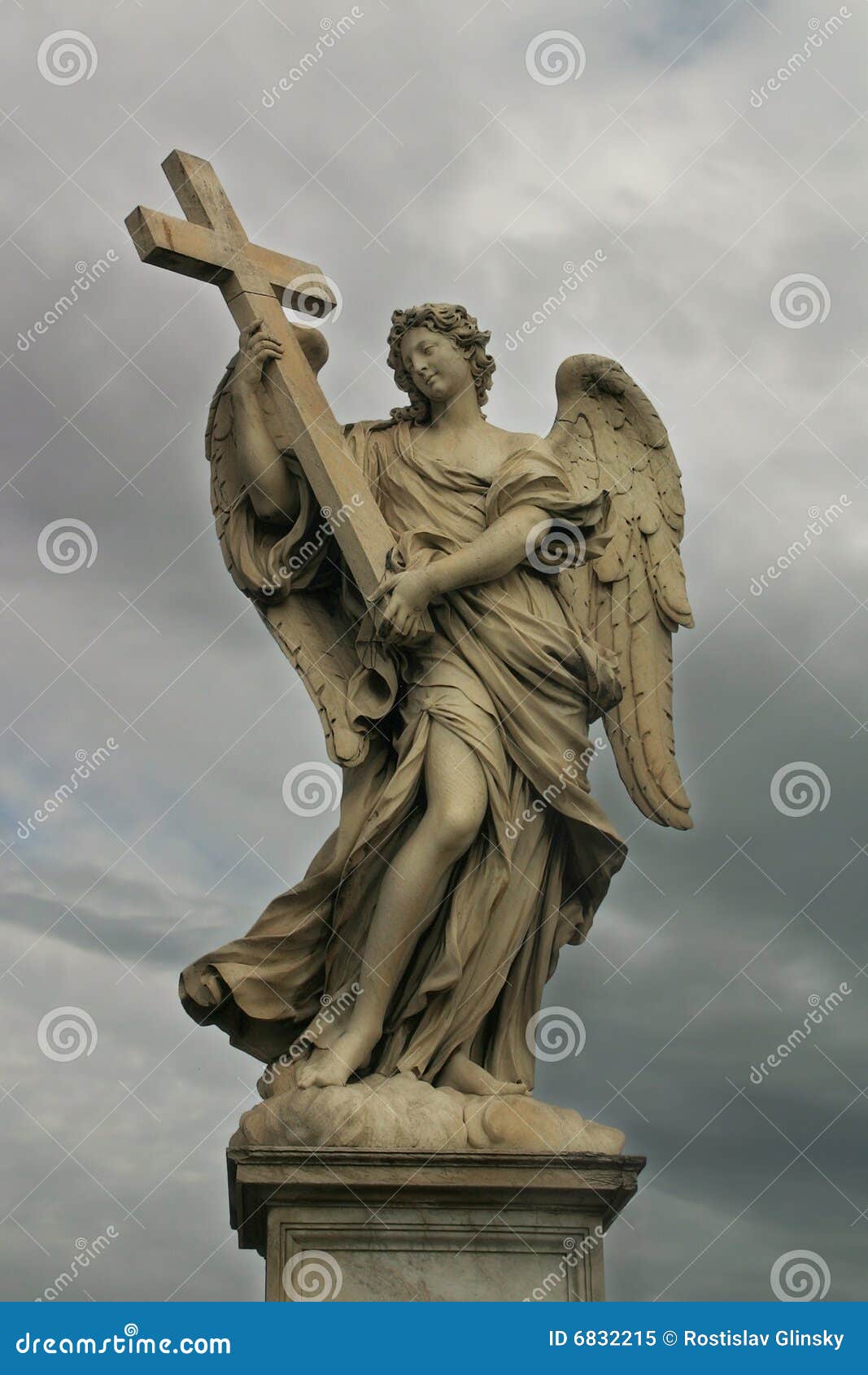 Statuen von Rom #2. stockbild. Bild von ferien, brücke - 6832215