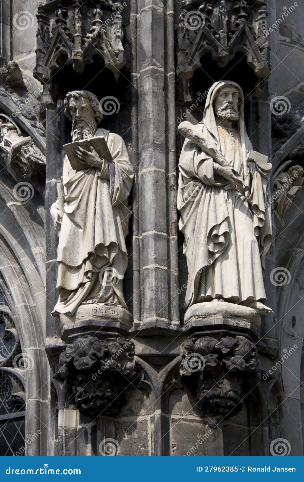 Statues of the Aachen Cathedral Stock Image - Image of pilgrimage ...