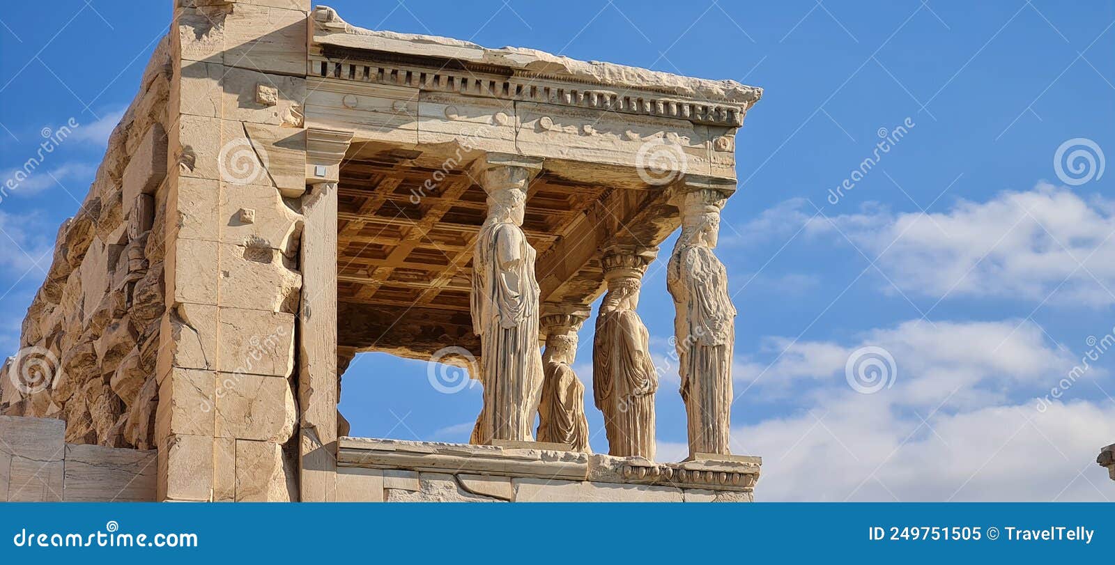 Statues at the Acropolis of Athens Stock Image - Image of landmark ...