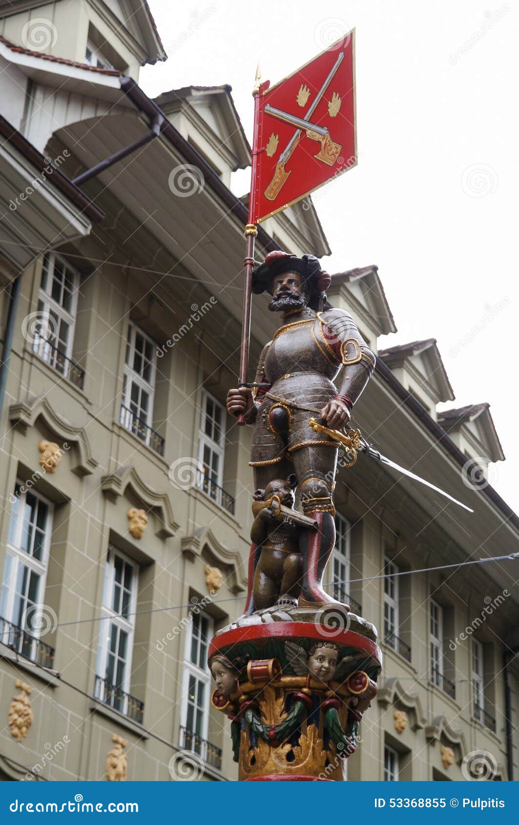 Statues in Bern Old Town stock image. Image of federal - 53368855