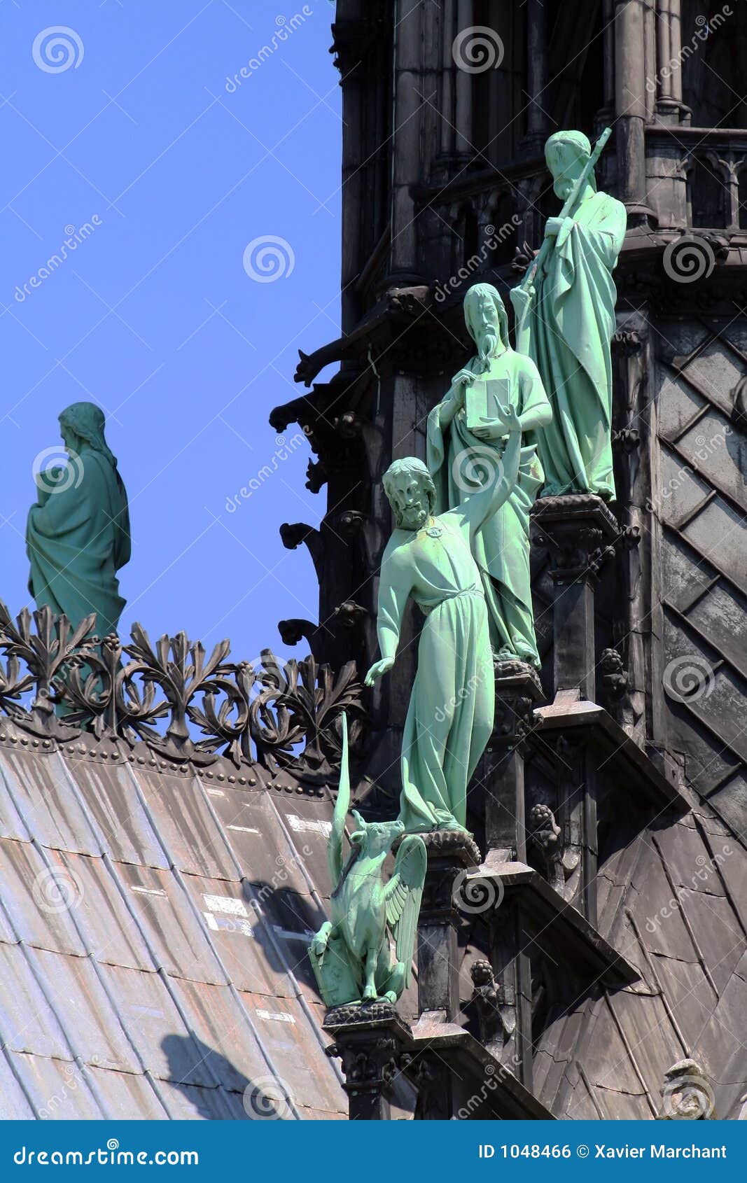 Statues on a Cathedral Roof Stock Photo - Image of visit, building: 1048466