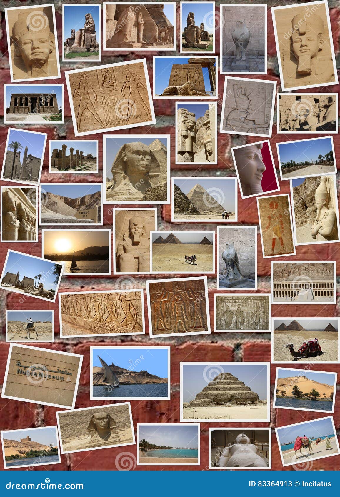 STATUES COLLAGE IN EGYPT Royalty-Free Stock Image | CartoonDealer.com ...