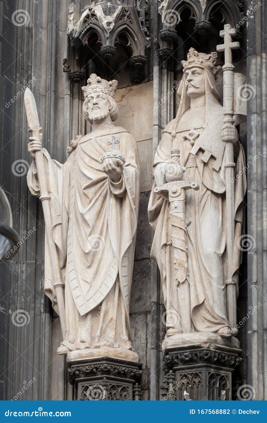 Statues on the Cologne Cathedral Dom Stock Photo - Image of europe ...