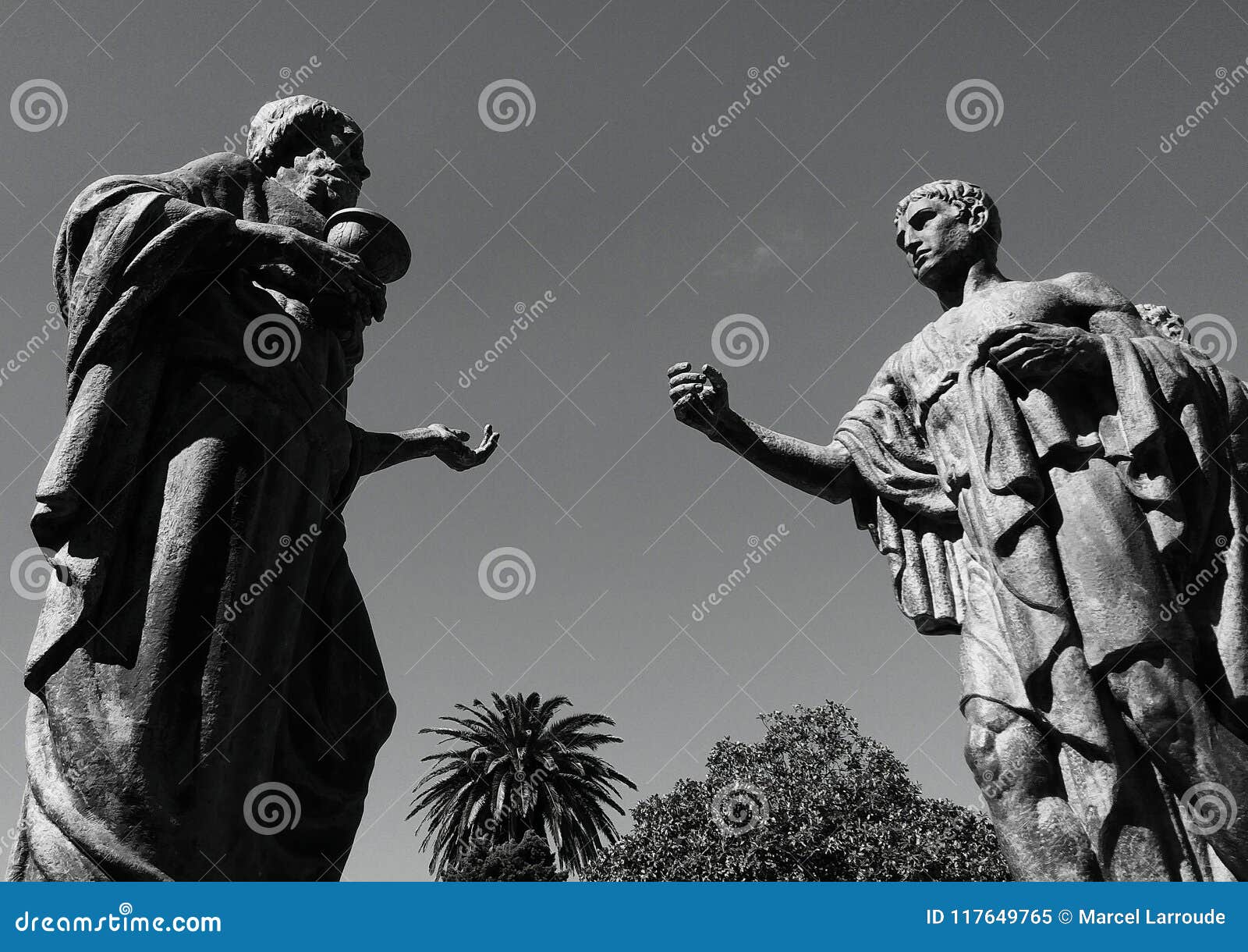 Statues conversation stock image. Image of conversation - 117649765