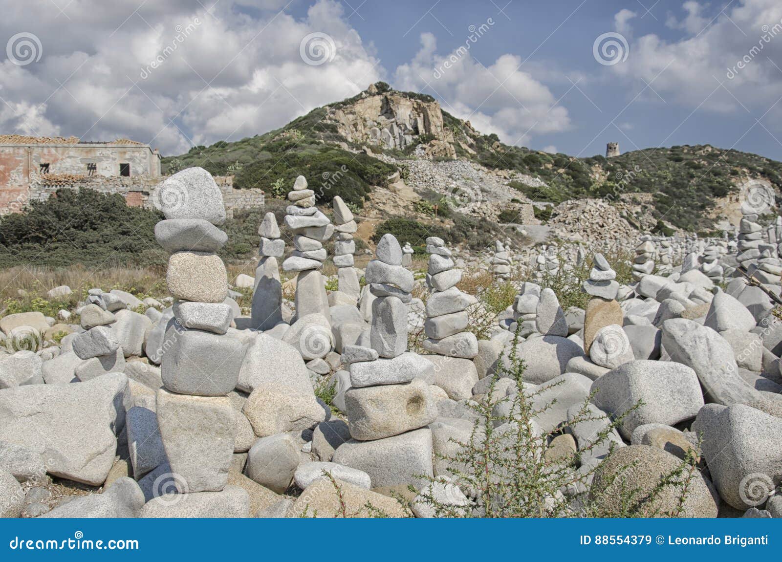 Statues Formed by Stones Stacked Stock Image - Image of monuments ...