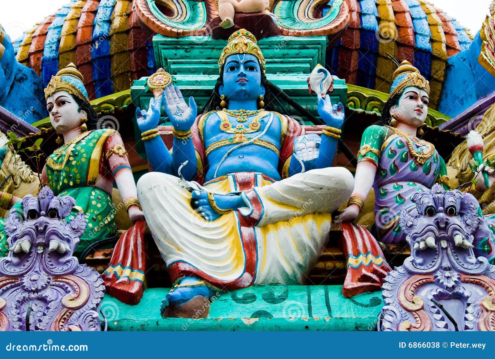 Statues on a hindu temple stock photo. Image of pray, religious - 6866038