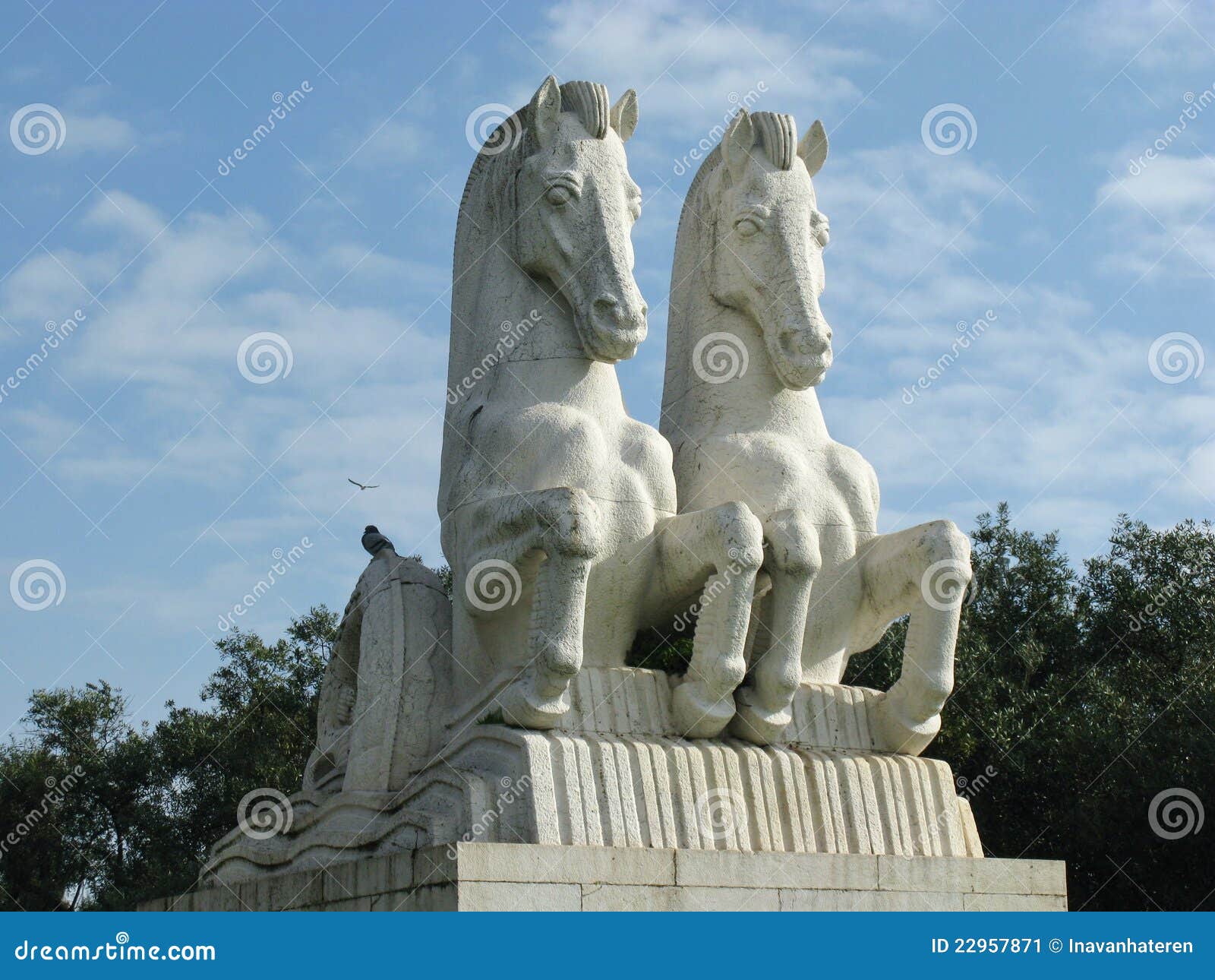 Statues of Hippocampus in Belem in Portugal Stock Image - Image of ...