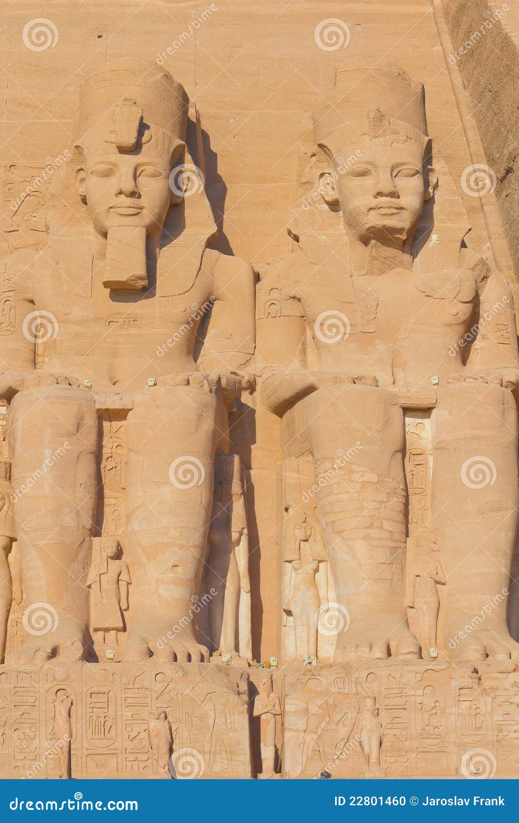 The Statues of King Ramses II. and Queen Nefertari Stock Photo - Image ...