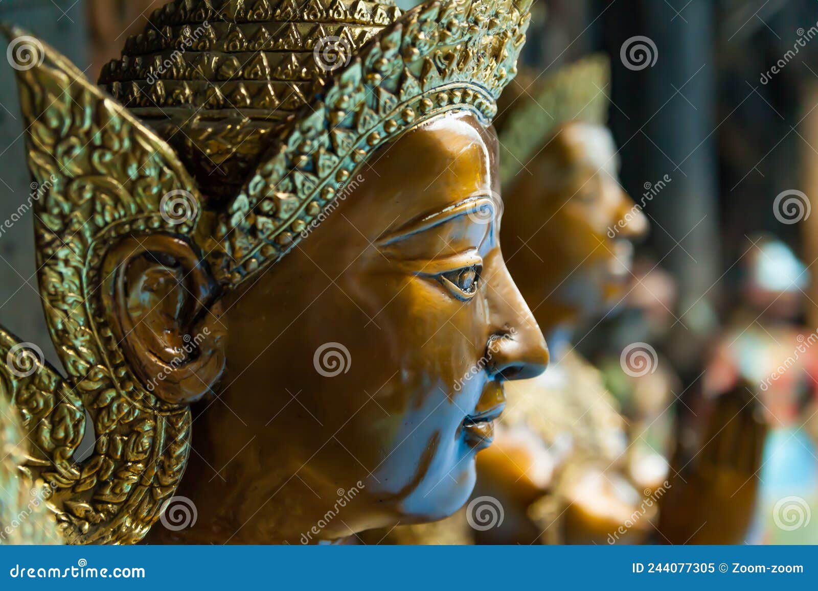 Statues of Kinnaris in Thailand Stock Image - Image of eastern, kinnari ...