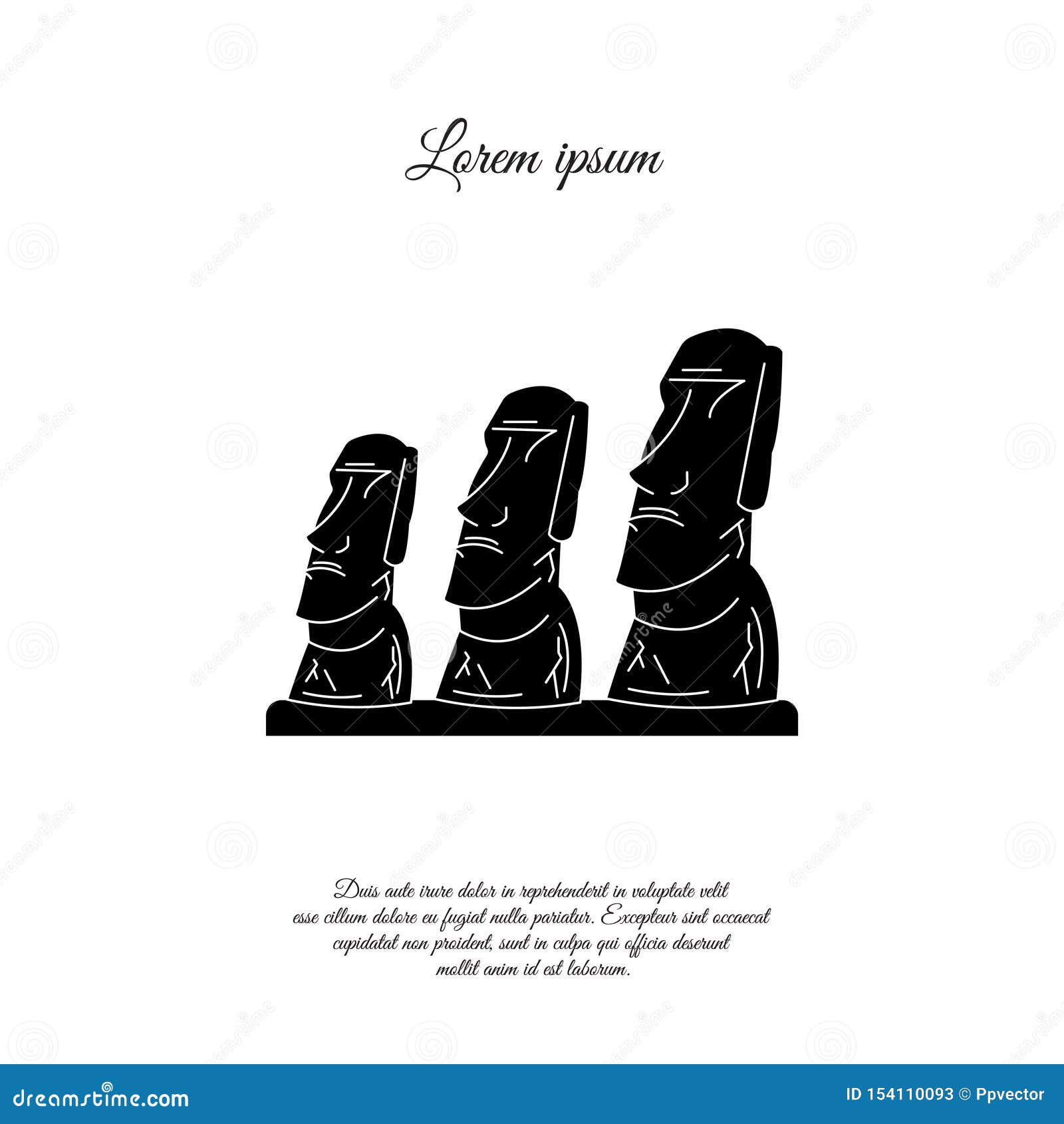Statues of Moai on Easter Island Vector Icon, Sign Stock Vector ...