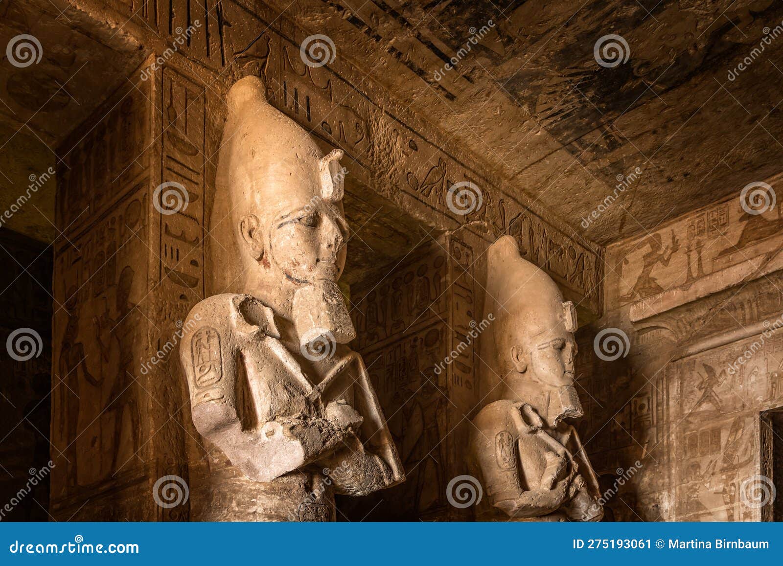 The Statues of Pharao Ramses II in the Temple of Abu Simbel Stock Image ...