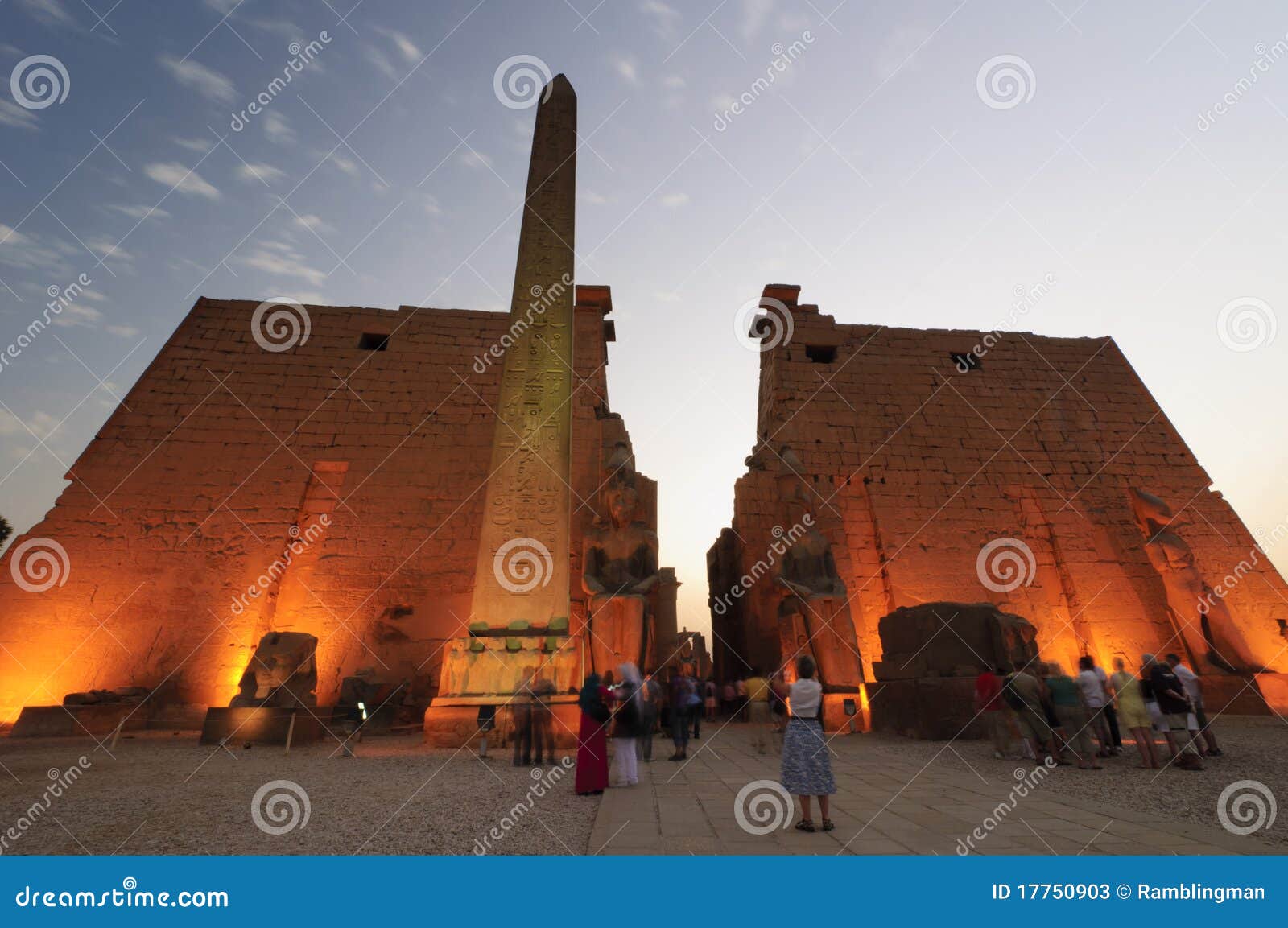 Statues of Ramses II at Luxor Temple. Luxor, Egypt Editorial Stock ...