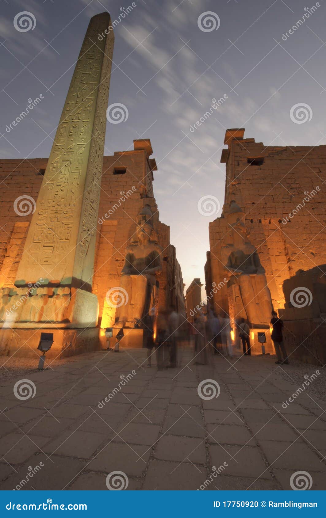 Statues of Ramses II at Luxor Temple. Luxor, Egypt Stock Photo - Image ...