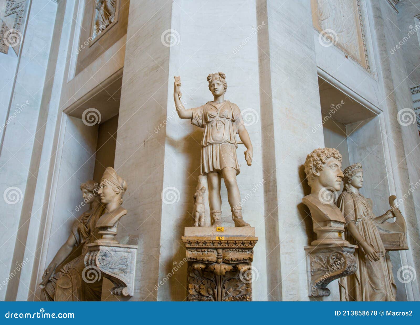 Statues in Rome Marble White Ancient in the Form of Angels Ancient Rome ...