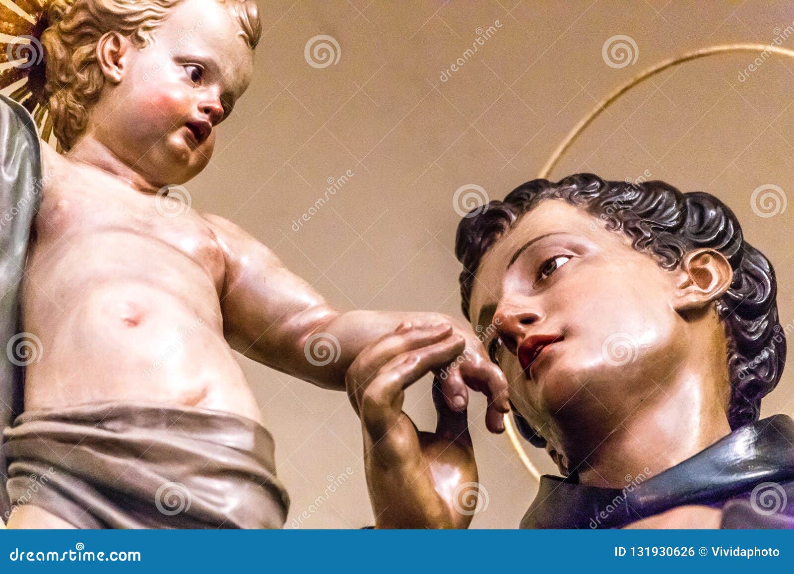 Saint Anthony and Baby Jesus Stock Photo - Image of child, baby: 131930626