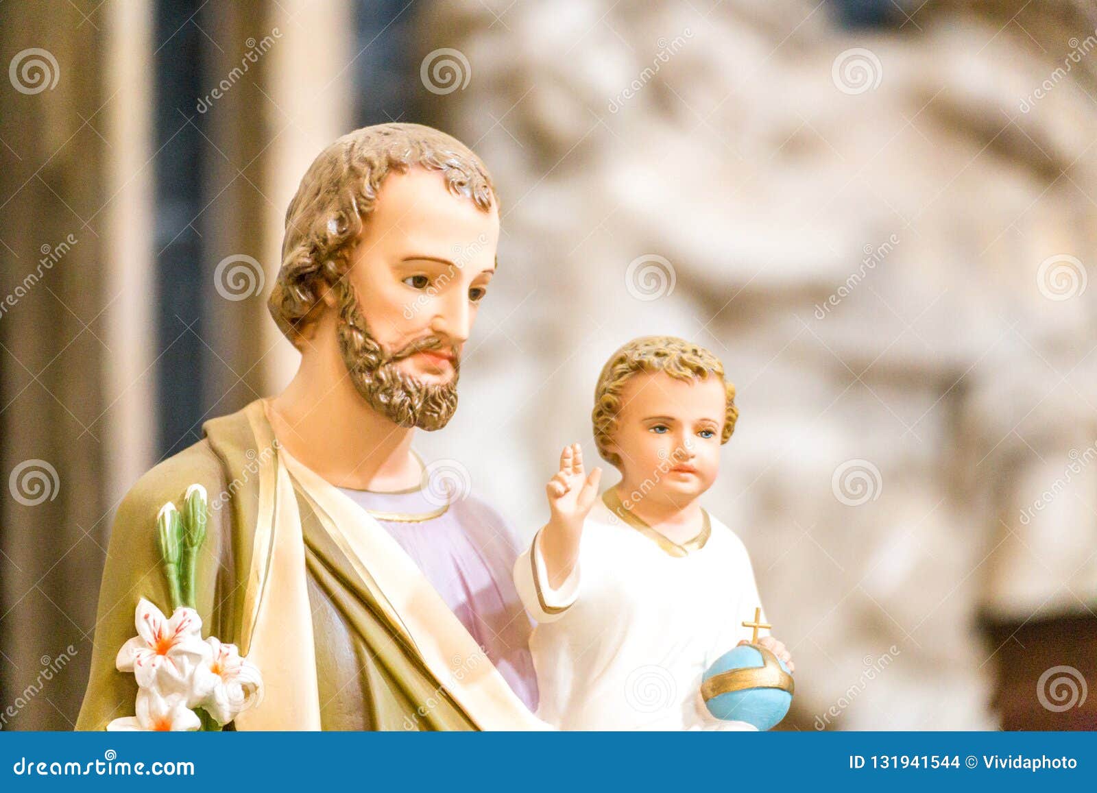 Saint Joseph and Holy Child Jesus Stock Photo - Image of sacred, belief ...