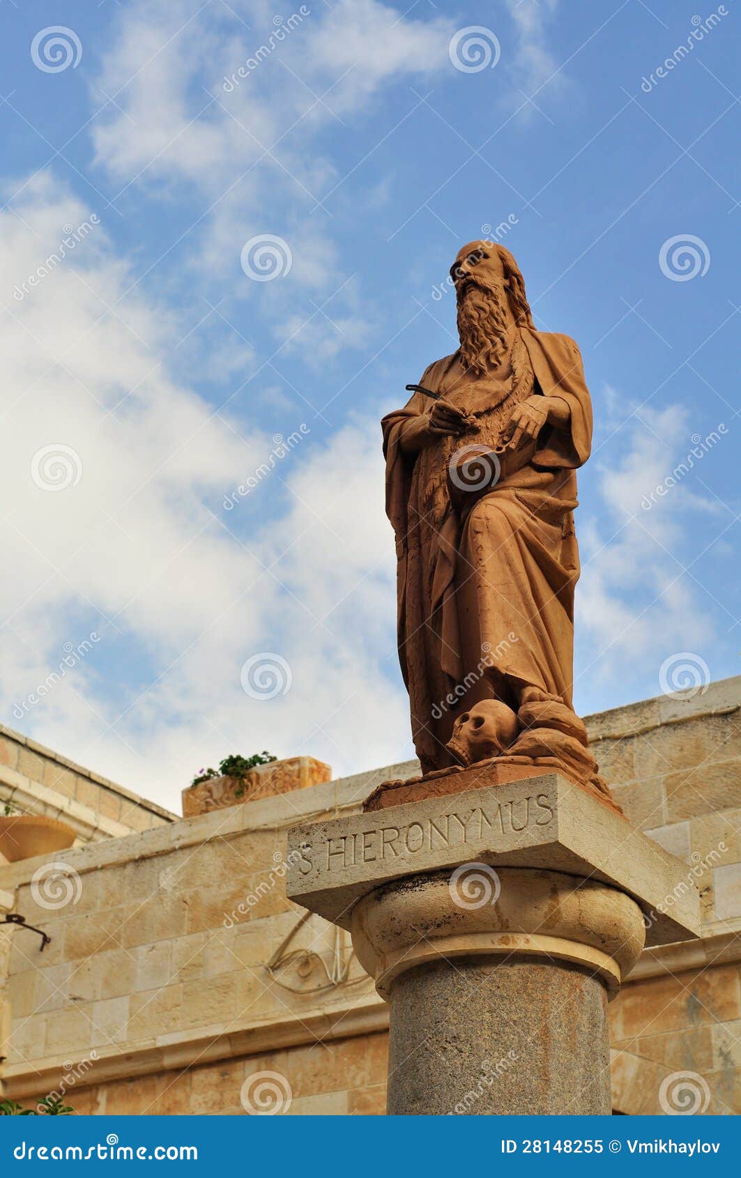 The Statues of St. Jerome in Bethlehem Stock Image - Image of sacred ...
