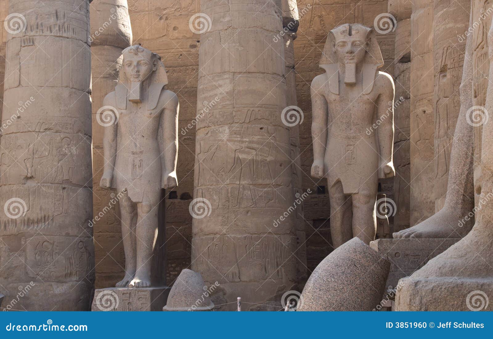 Statues in the Temple of Luxor Stock Photo - Image of egypt, relief ...