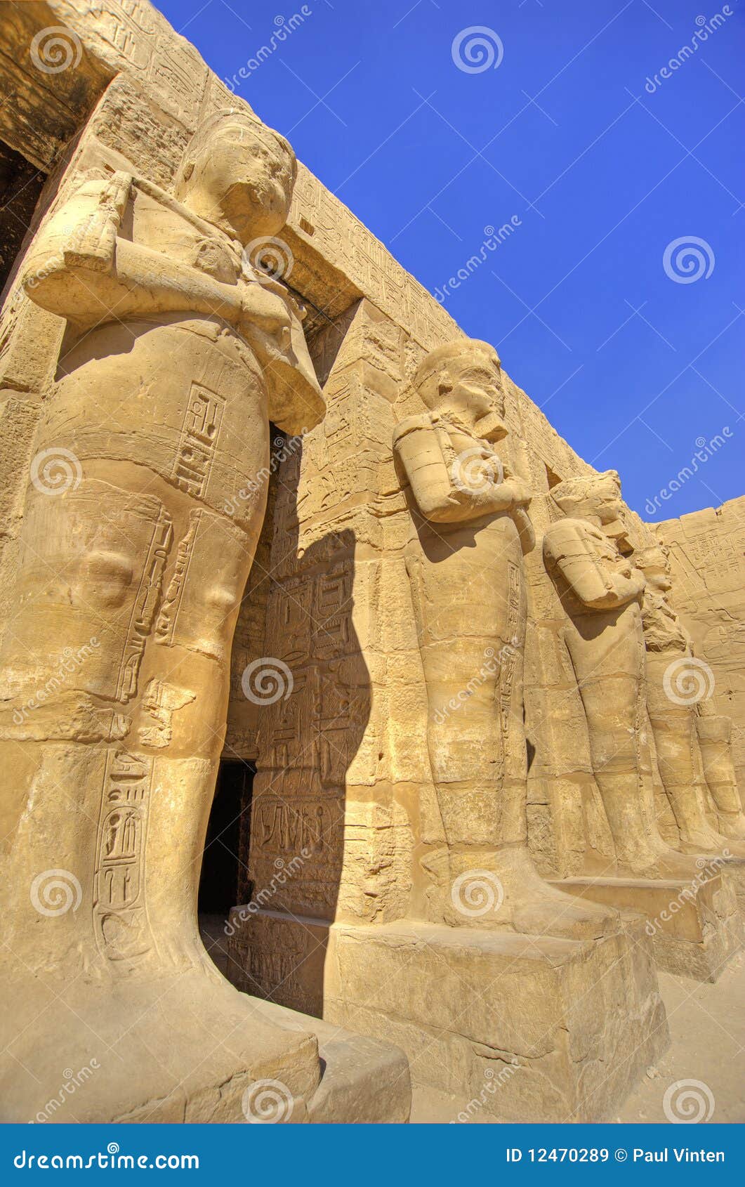 Statues in the Temple of Ramses III Stock Image - Image of luxor ...