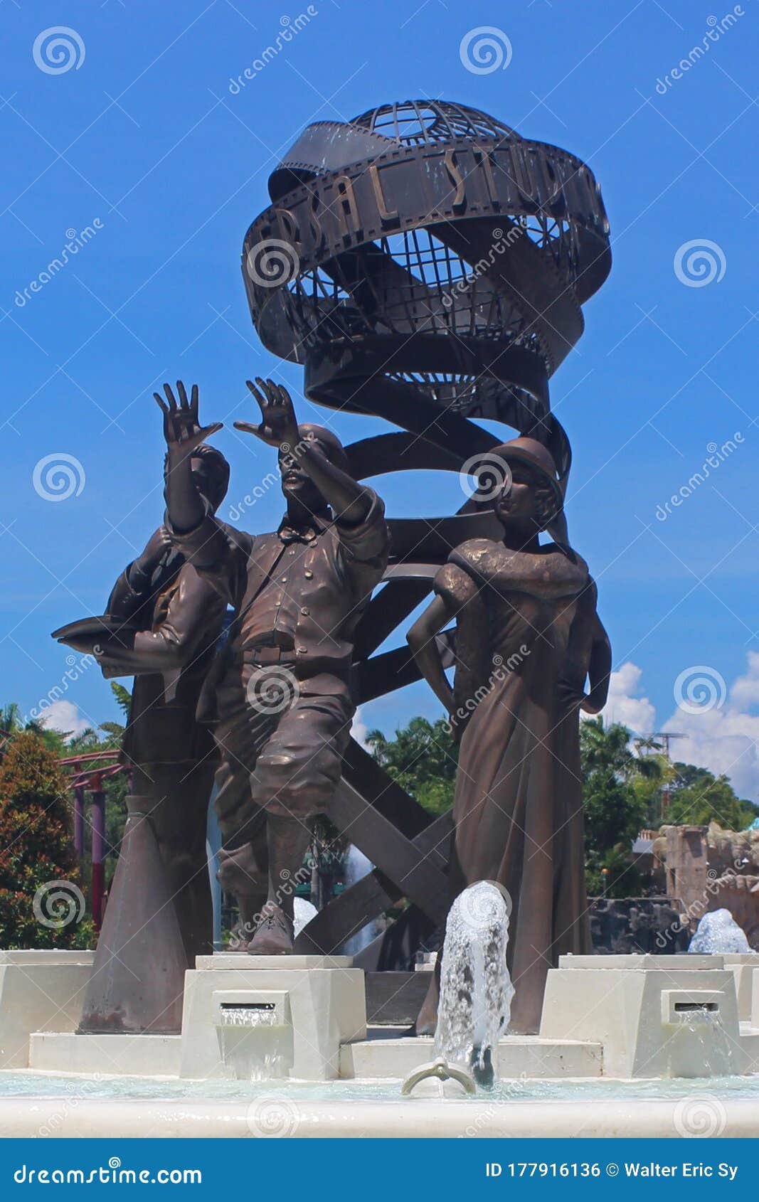 Statues at Universal Studios Singapore in Sentosa, Singapore Editorial ...