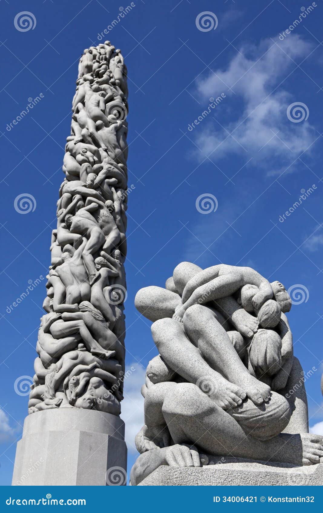 Statues in Vigeland Park in Oslo Editorial Photo - Image of granite ...