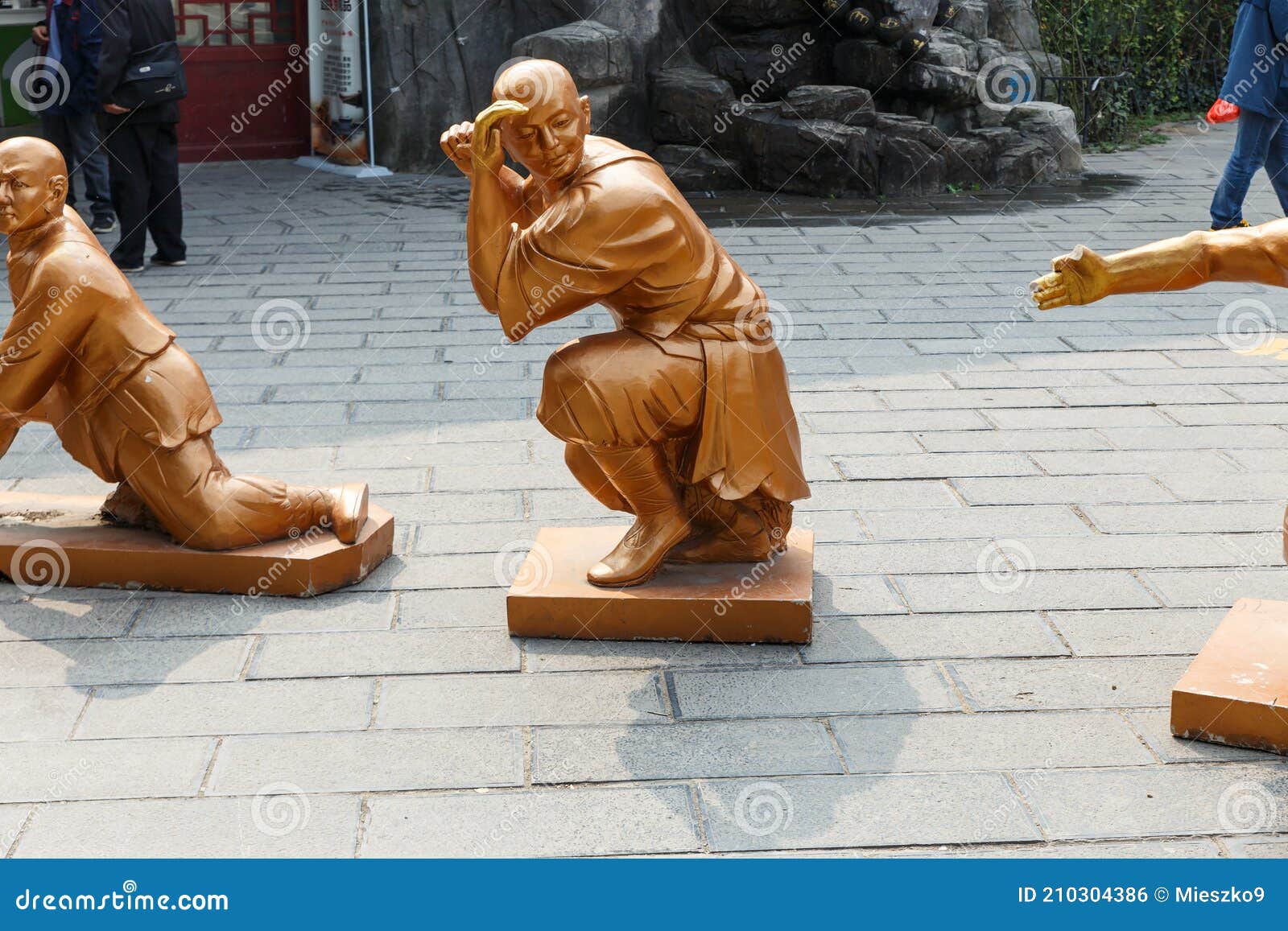 Statues of warrior monks editorial photo. Image of buddhist - 210304386