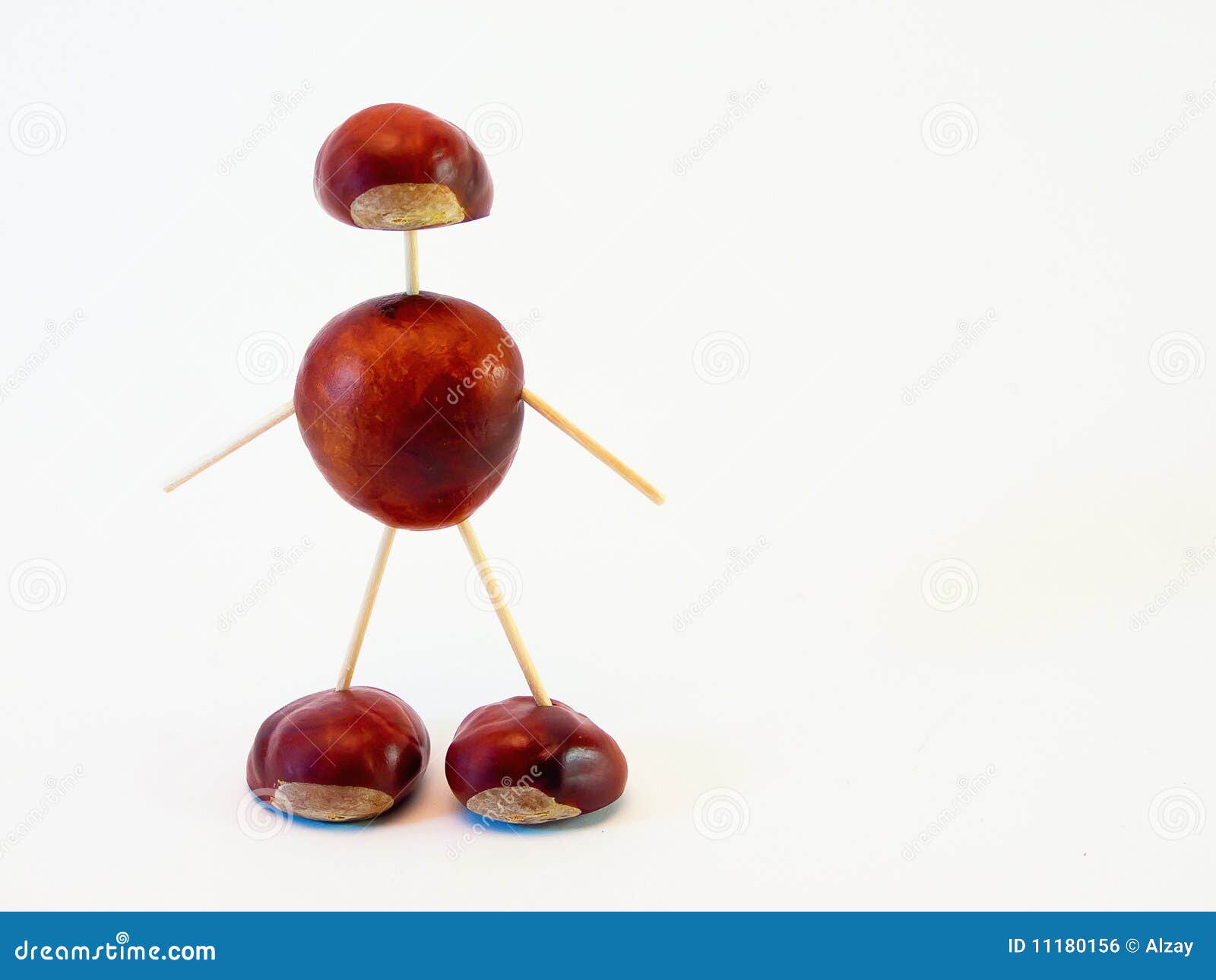 Statuette of a Man from Chestnuts Stock Photo - Image of figurine ...