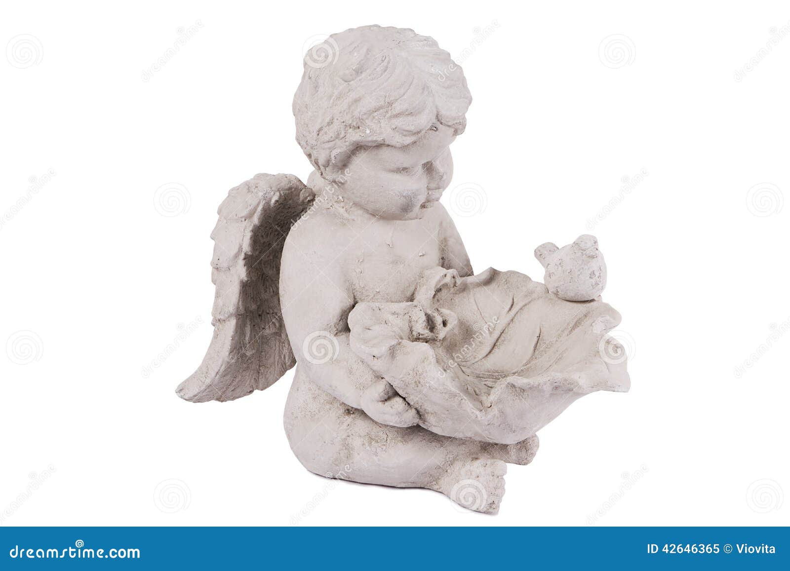 Statuette of sitting angel stock image. Image of ornament - 42646365