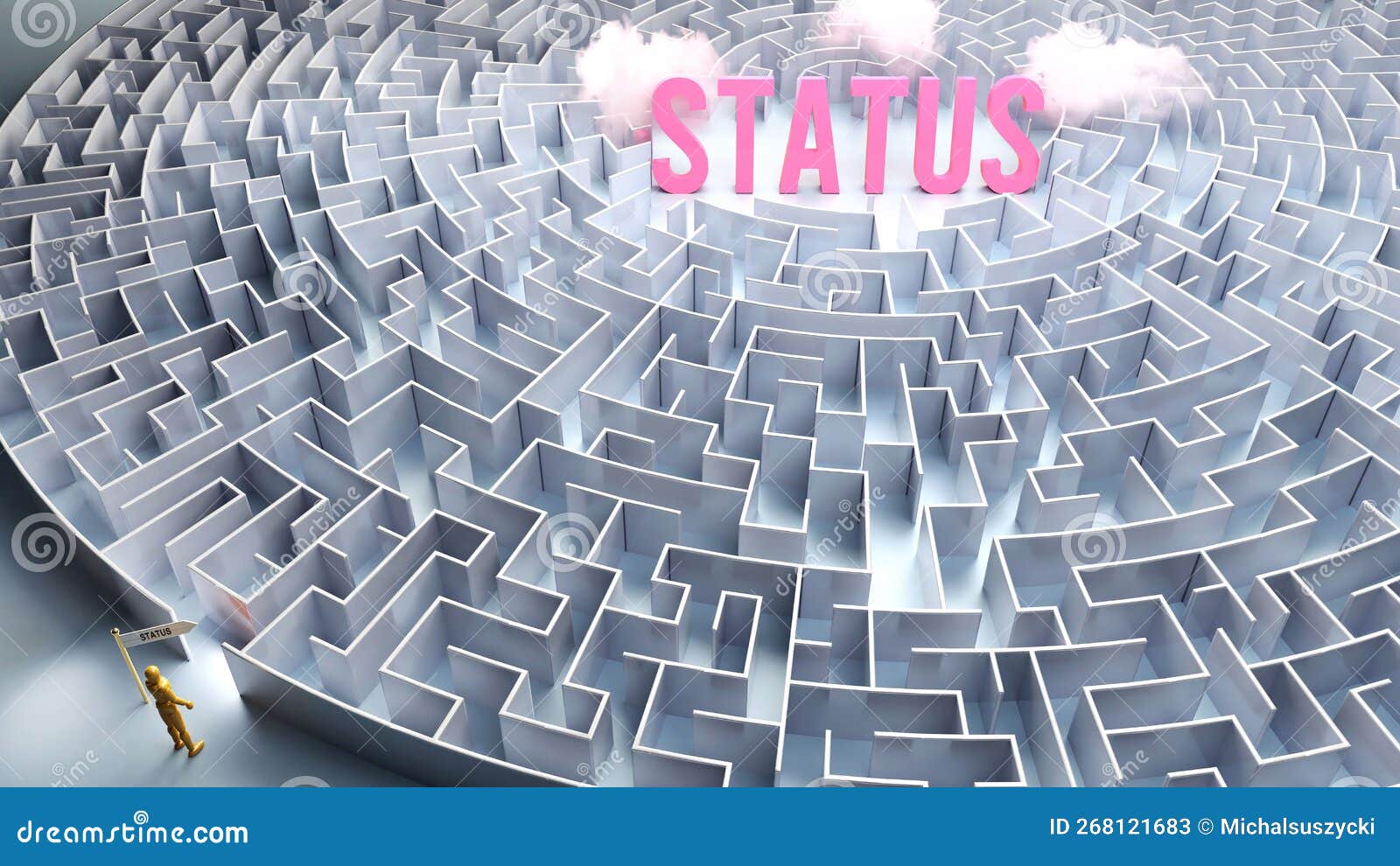 Status and a Difficult Path To Reach it Stock Illustration ...