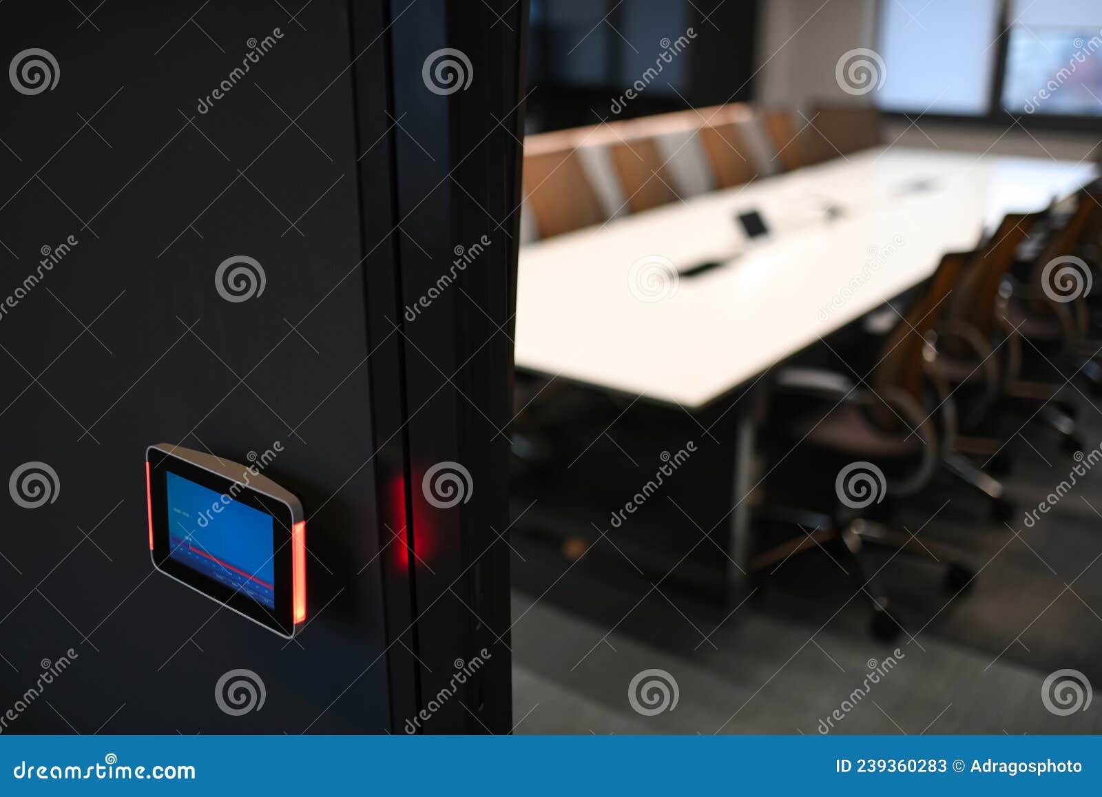 Status Display Panel of a Conference Meeting Room in an Office Building ...