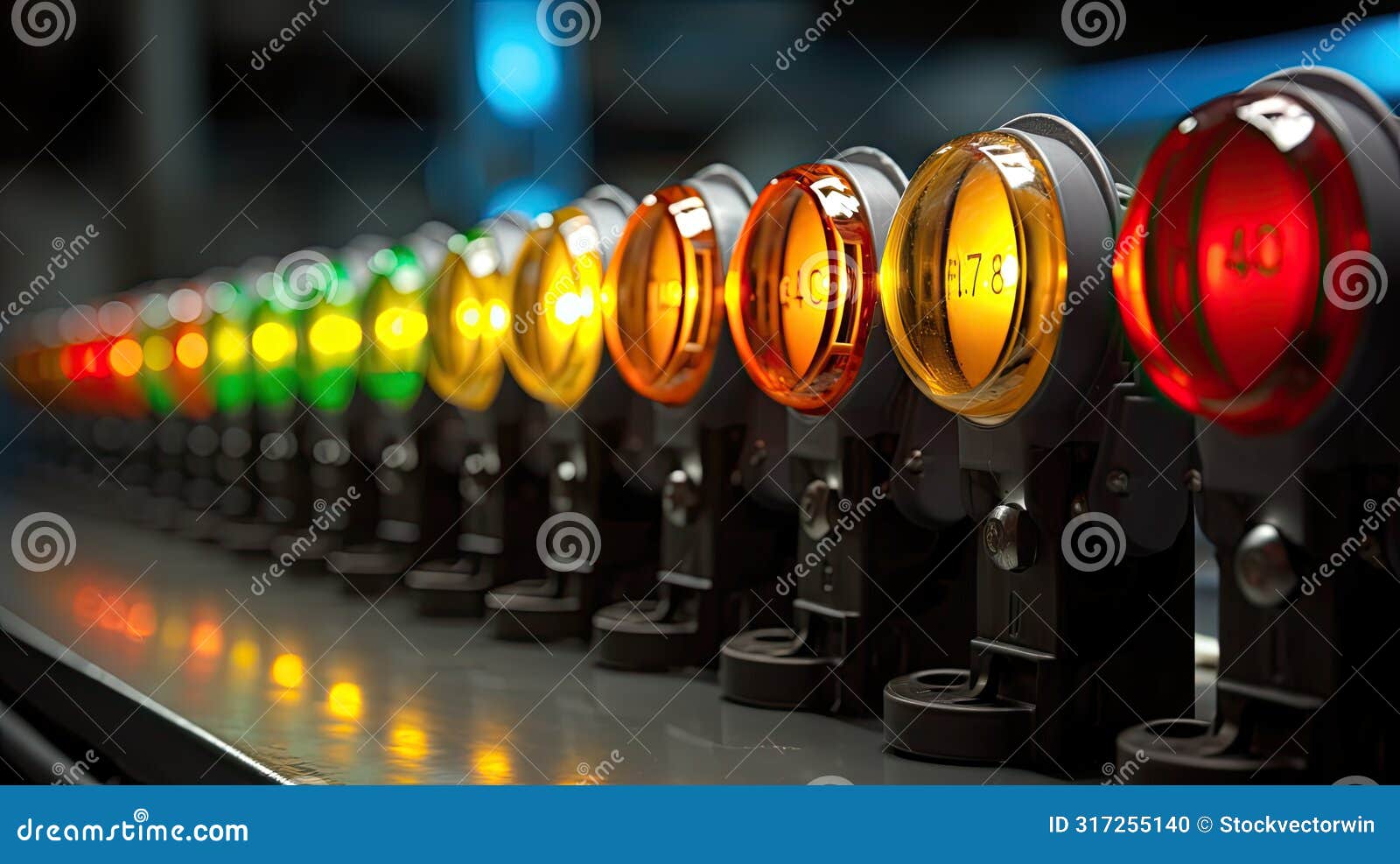 Status indicator lights stock illustration. Illustration of error ...