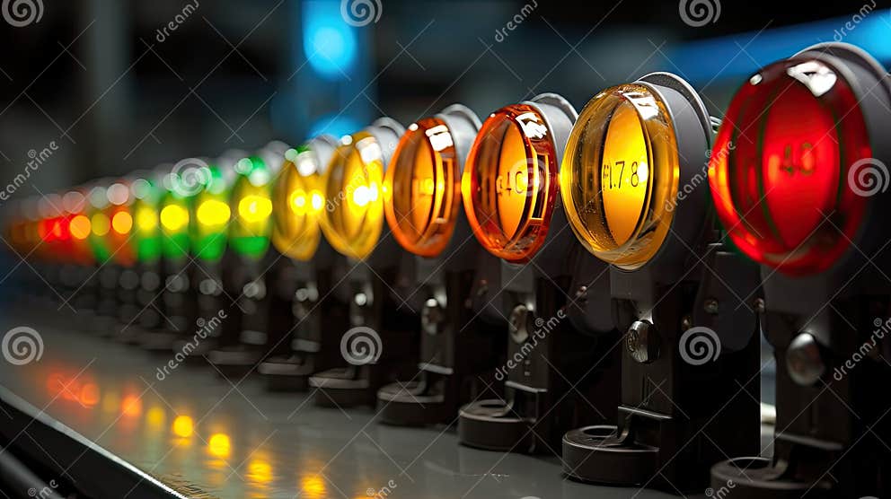 Status indicator lights stock illustration. Illustration of error ...