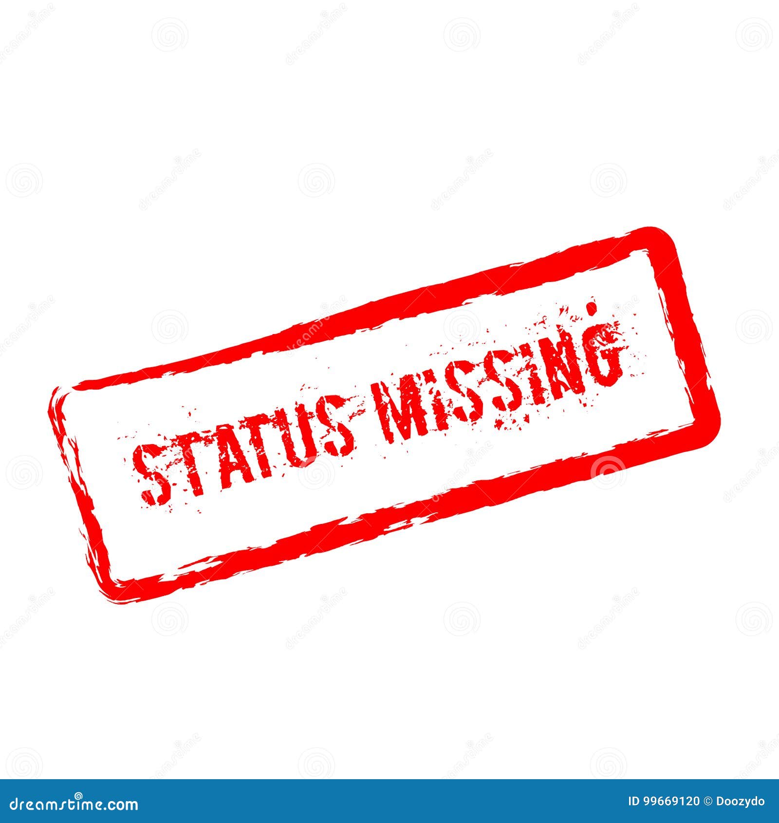 Status Missing Red Rubber Stamp Isolated on White. Stock Vector ...